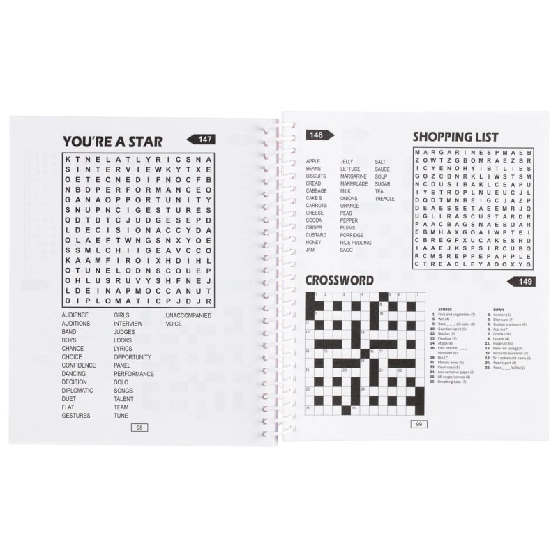 Large Print Puzzle Book - Word Search & Crossword | Books - B&M