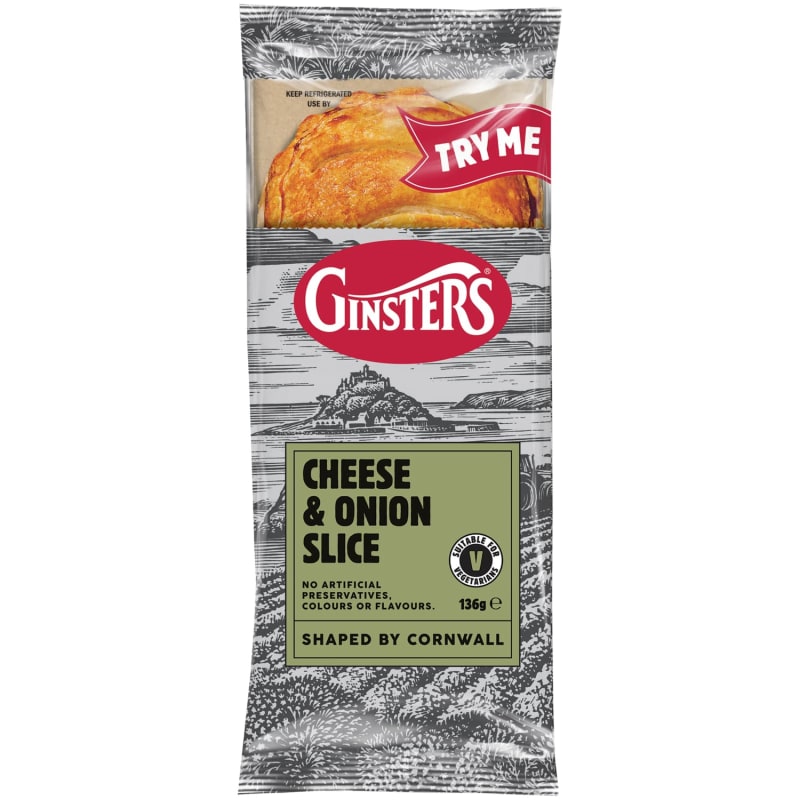 Ginsters Cheese & Onion Slice 136g | Ready Meals & Snacking | B&M