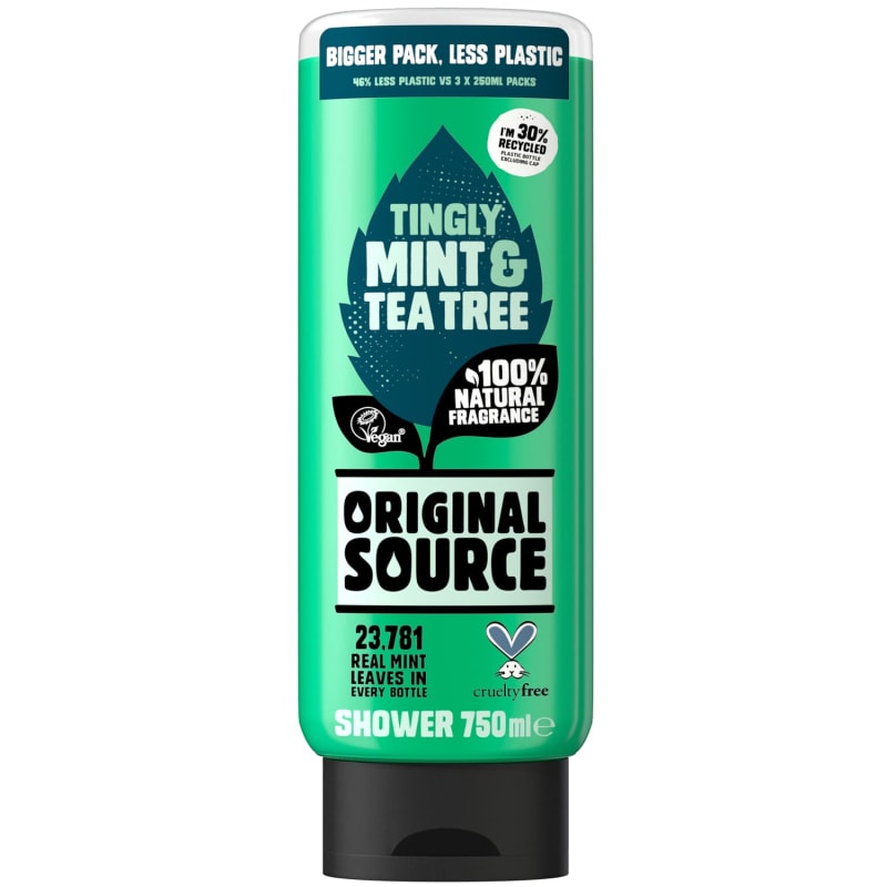 Original Source Shower Gel 750ml - Tingly Mint & Tea Tree | B&M Store