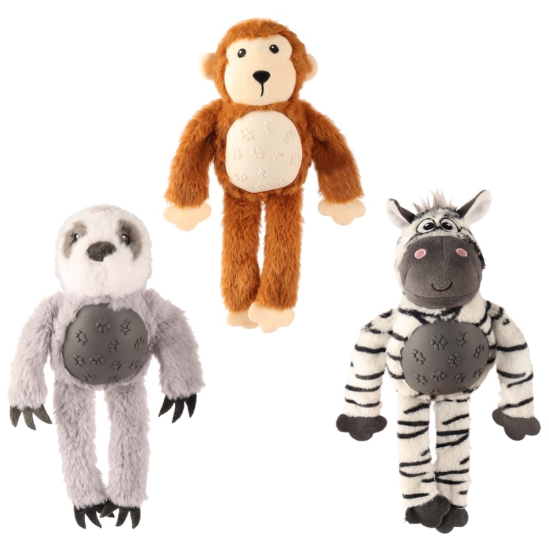 Farmyard Animal Rubber Belly - Zebra | Dog Toys | B&M