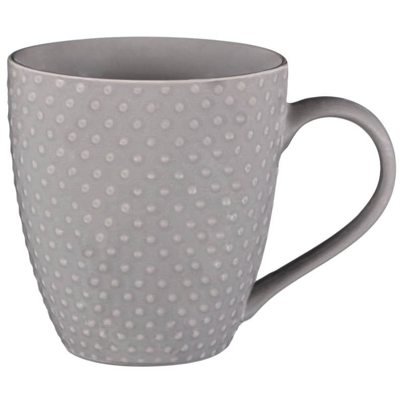 Jumbo Dot Embossed Mug - Grey | Tableware - B&M Stores
