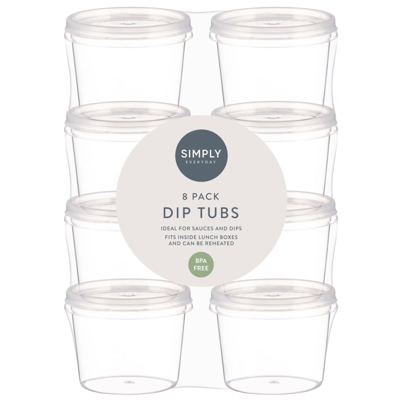 Simply Everyday Dip Tubs 8pk | Kitchen Storage - B&M Stores