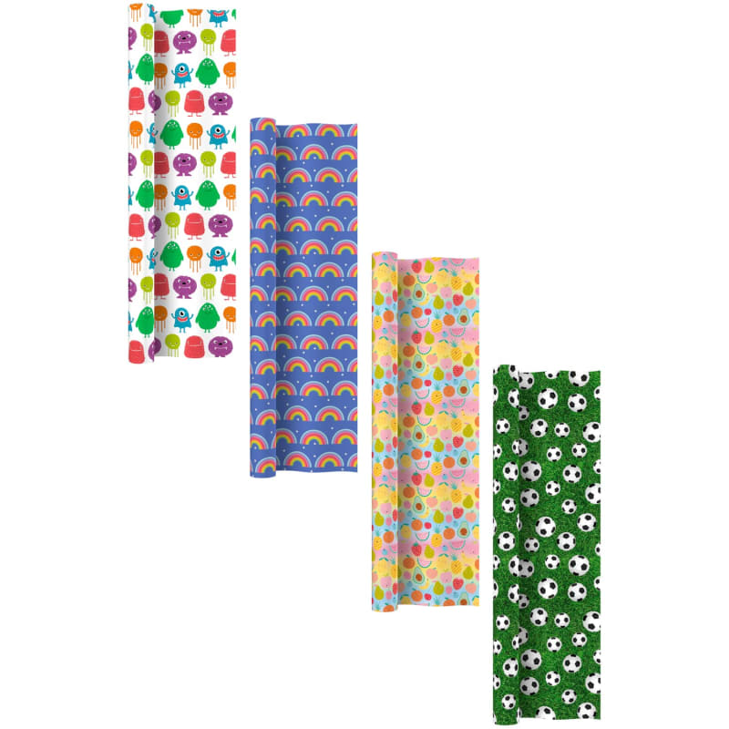 Kids Everyday Wrapping Paper 3m - Rainbow | Gift Wrap - B&M