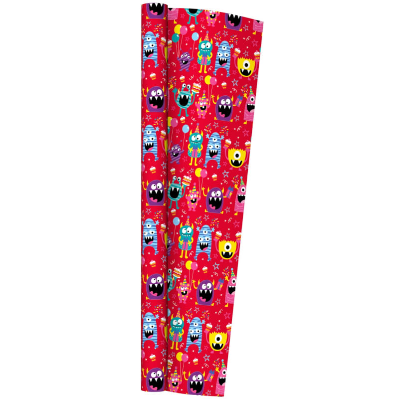 Kids Everyday Wrapping Paper 3m - Monster | Gift Wrap - B&M