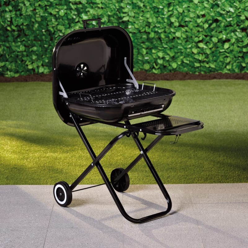 Folding Barbecue with Shelf | Garden | BBQ - B&M Stores