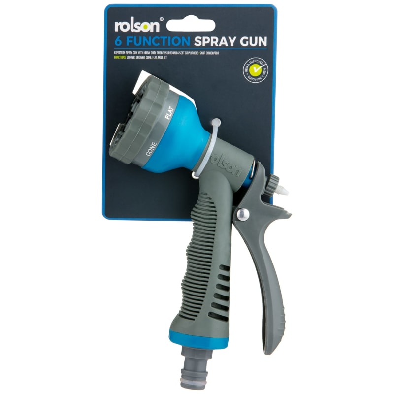 Rolson 6 Function Spray Gun | Watering - B&M