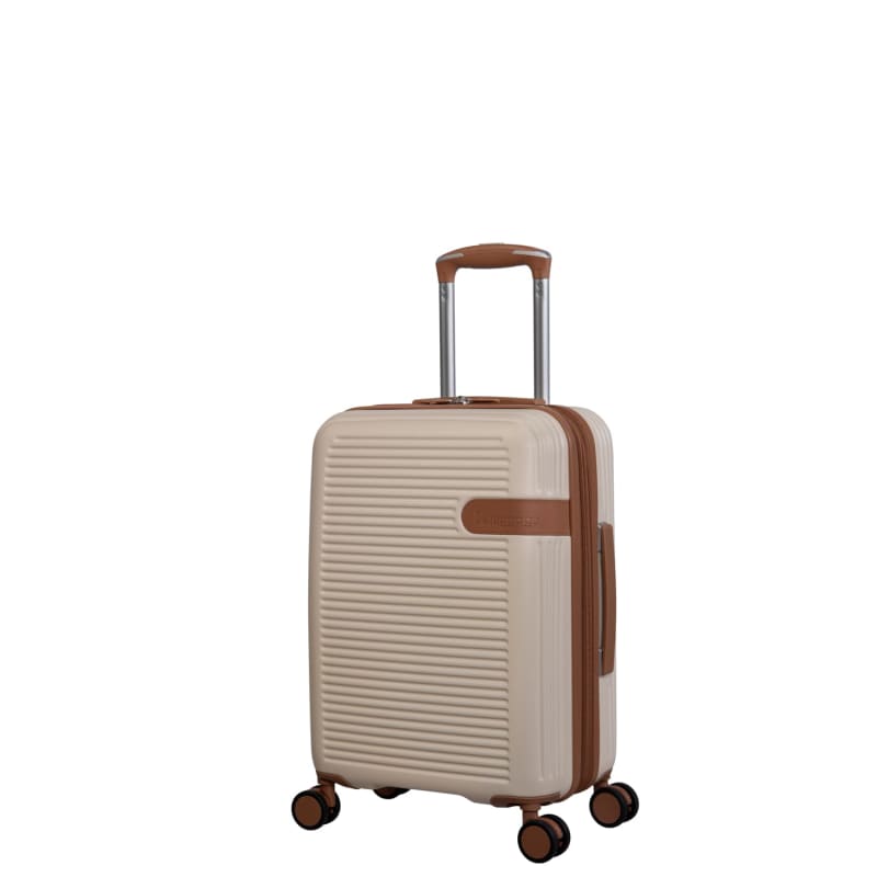Cream & Tan Hard Shell Cabin Case 54cm | Luggage - B&M Stores