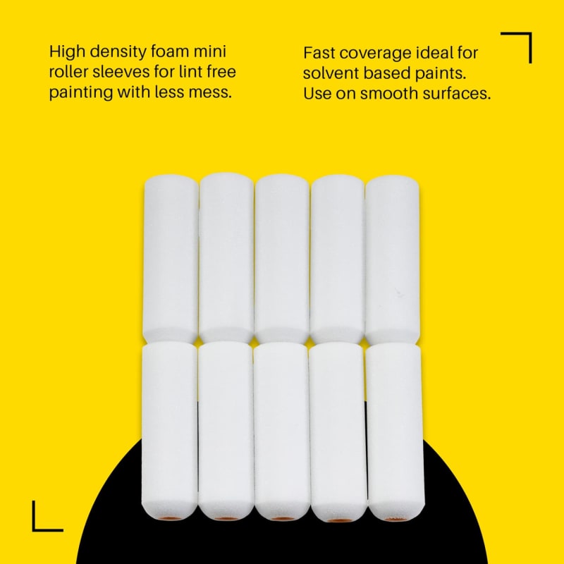 Harris Contractor Gloss Mini Roller Sleeves 10pk | DIY - B&M