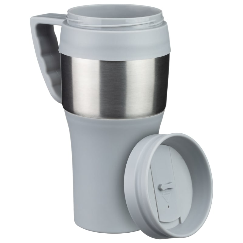 Coloured Travel Mug - Grey | Mugs | B&M Stores
