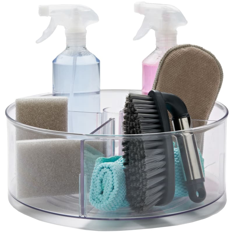 Clear Round Turntable Storage Box | Storage Trays | B&M