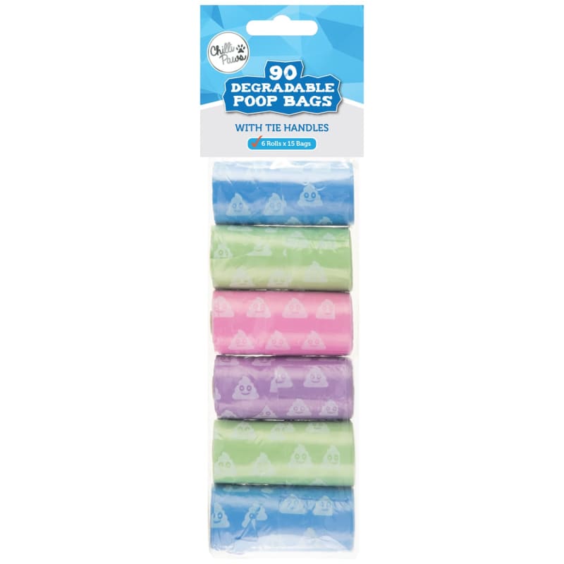 Chilli Paws Degradable Poop Bags 90pk | Pet Accessories | B&M