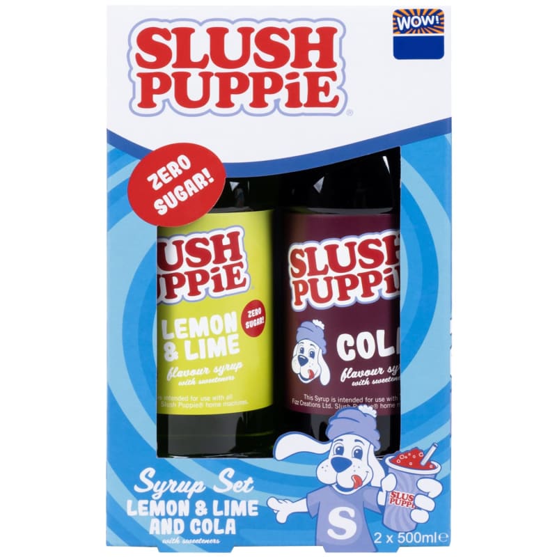 Slush Puppie Sugar Free Syrup Set 2pk - Lemon & Lime and Cola | B&M