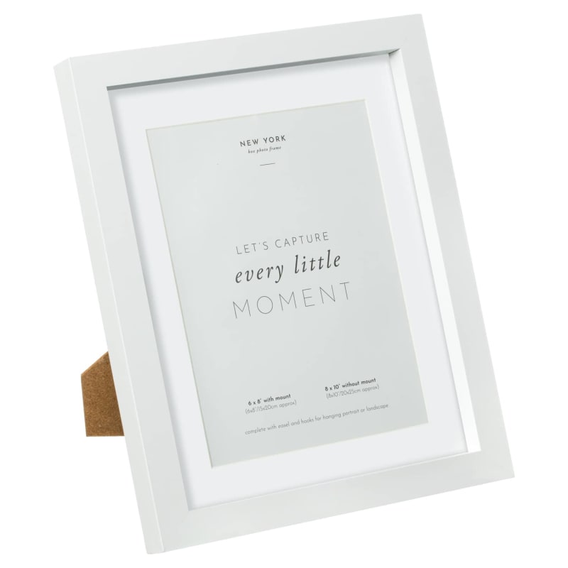 New York Box Photo Frame - 6 x 8" - White | Home Accessories - B&M
