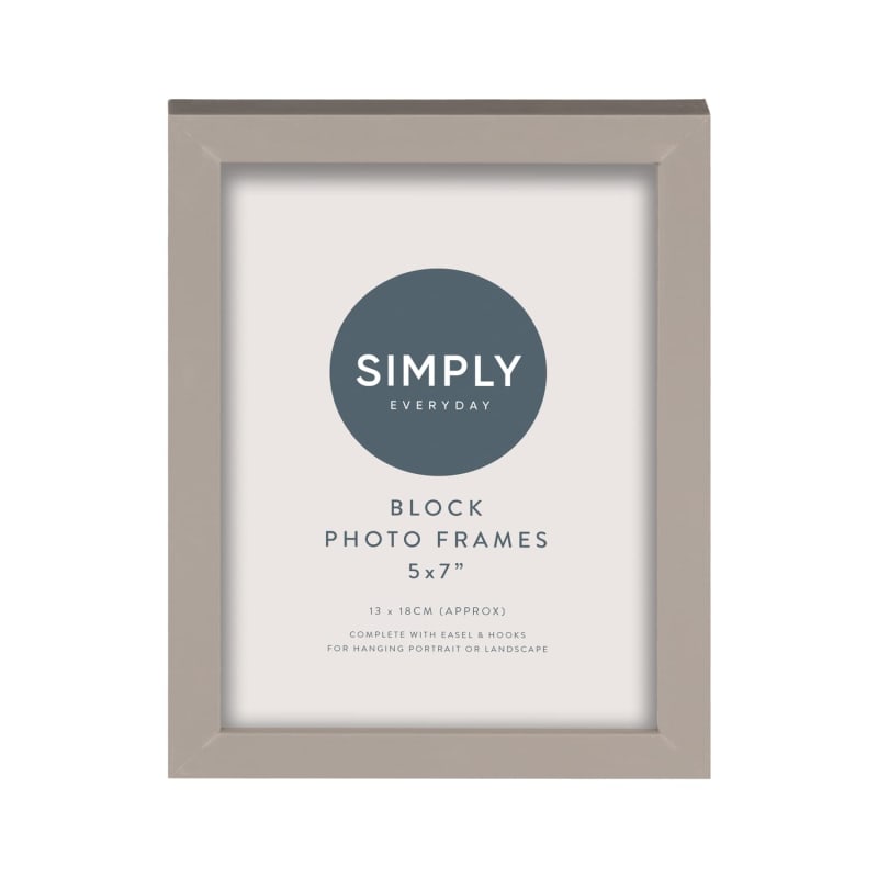 Simply Everyday 5 x 7" Block Frames 3pk - Grey | B&M Stores