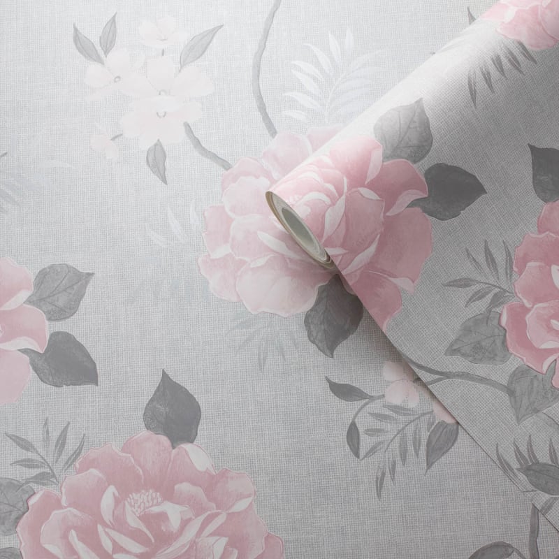 Rose Trail Pink Wallpaper | Wallpaper | B&M Stores