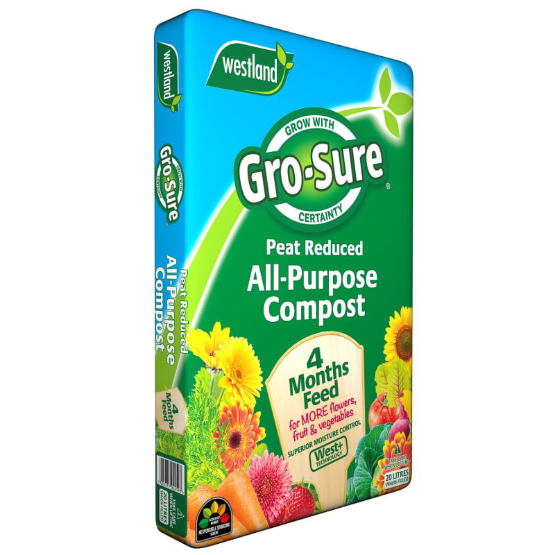 Westland Gro-Sure All-Purpose Compost 20L | Bark & Compost | B&M
