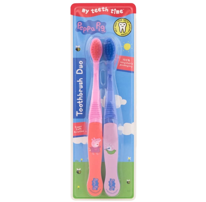 Peppa Pig Toothbrush 2pk | Toothpaste | B&M Stores