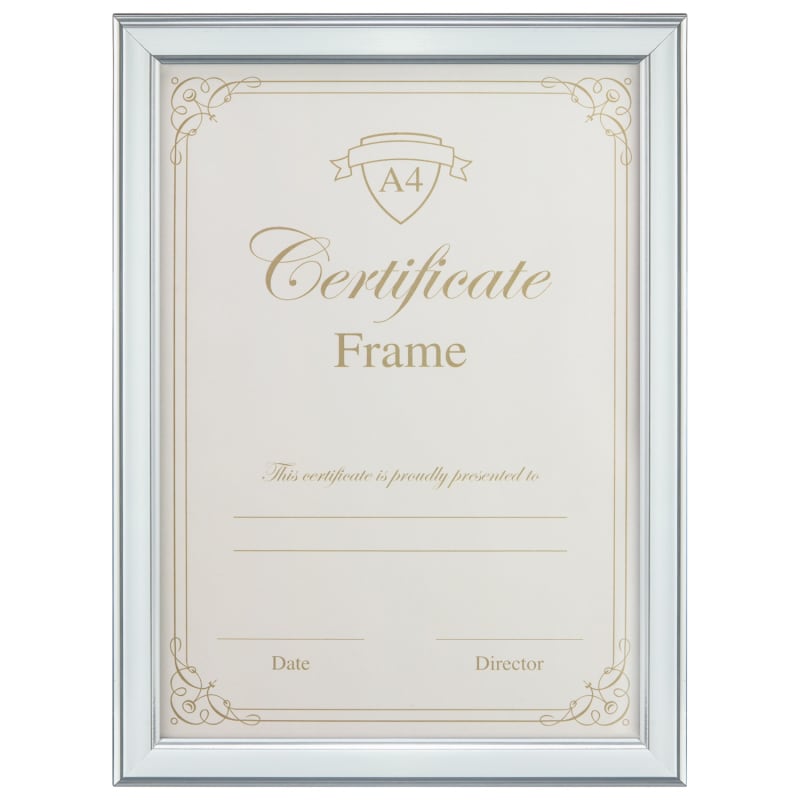 Certificate Frames A4 3pk - Silver | Photo Frames | B&M