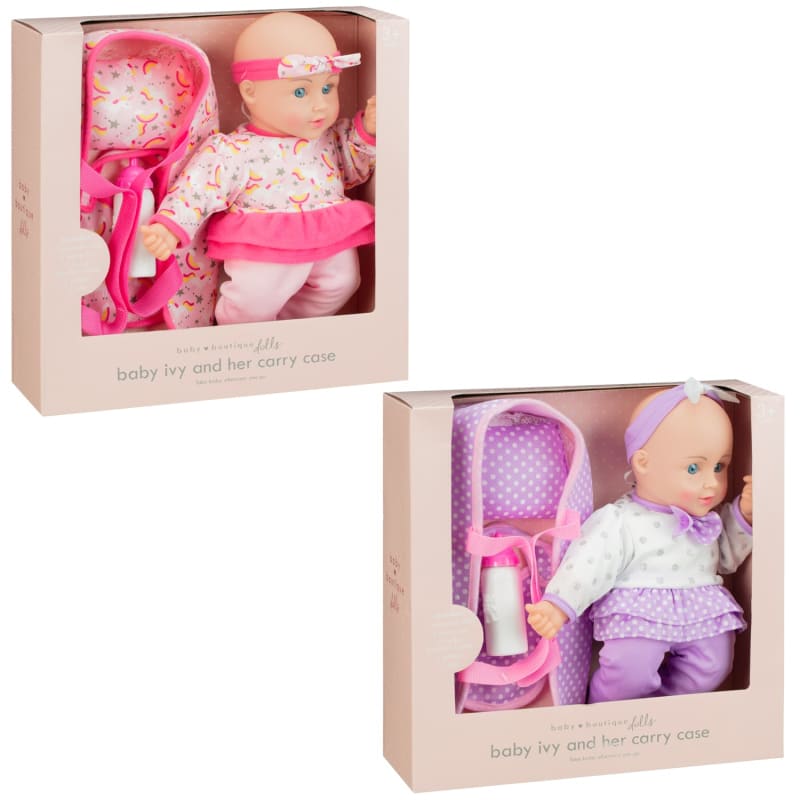 Baby Boutique Baby Ivy & Carry Case - Purple | Dolls | B&M