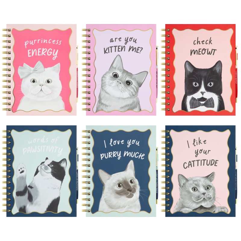 A Tale of Tails Cat Notebook - White | Seasonal Gifts | B&M