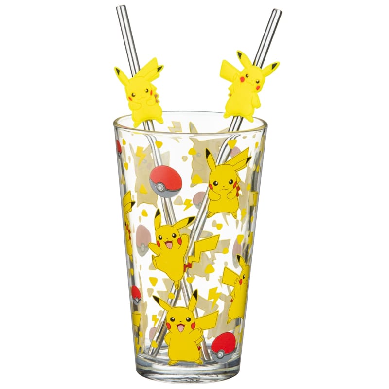 Pokémon Glass & Straw Set | Licensed Gifts | B&M