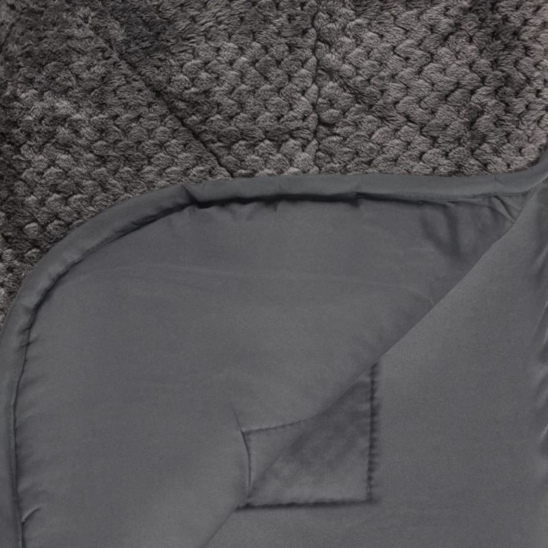 Blair Quilted Waffle Throw - Grey | Home Furnishings, Throws | B&M