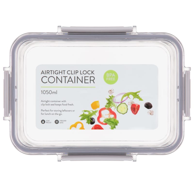Airtight Clip Lock Container | Kitchen Storage | B&M Stores