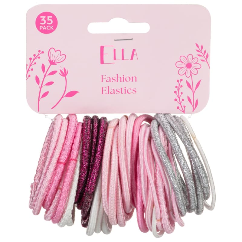 Ella Fashion Elastic Bobbles 35pcs - Pink | Hair | B&M