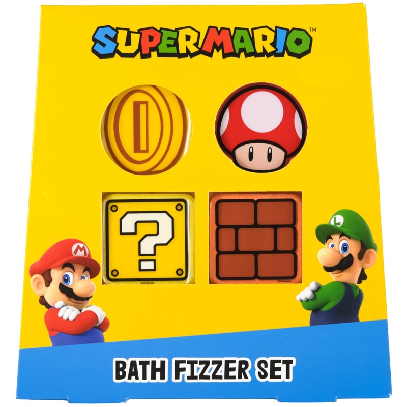Super Mario Bath Fizzers 4pc | Gifts for Kids | B&M