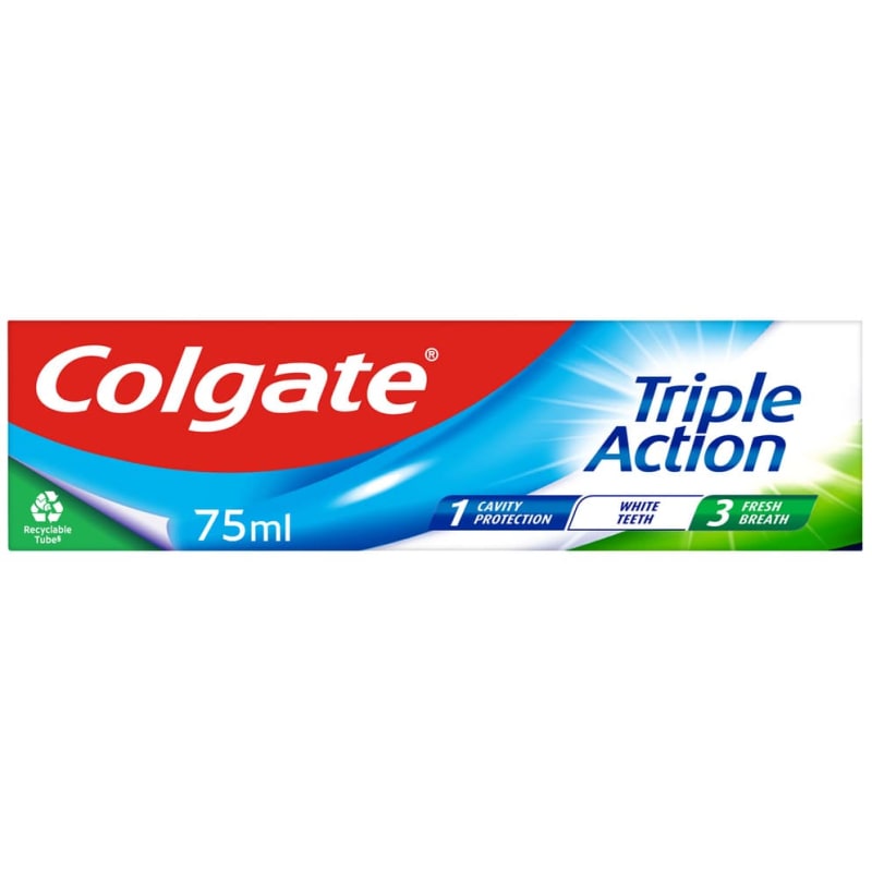 Colgate Triple Action Toothpaste 75ml | Toothpaste - B&M Stores