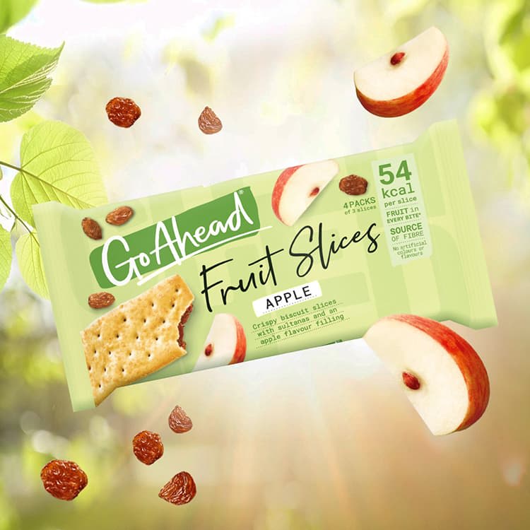 Go Ahead Fruit Slices 4pk - Apple | Biscuits | B&M