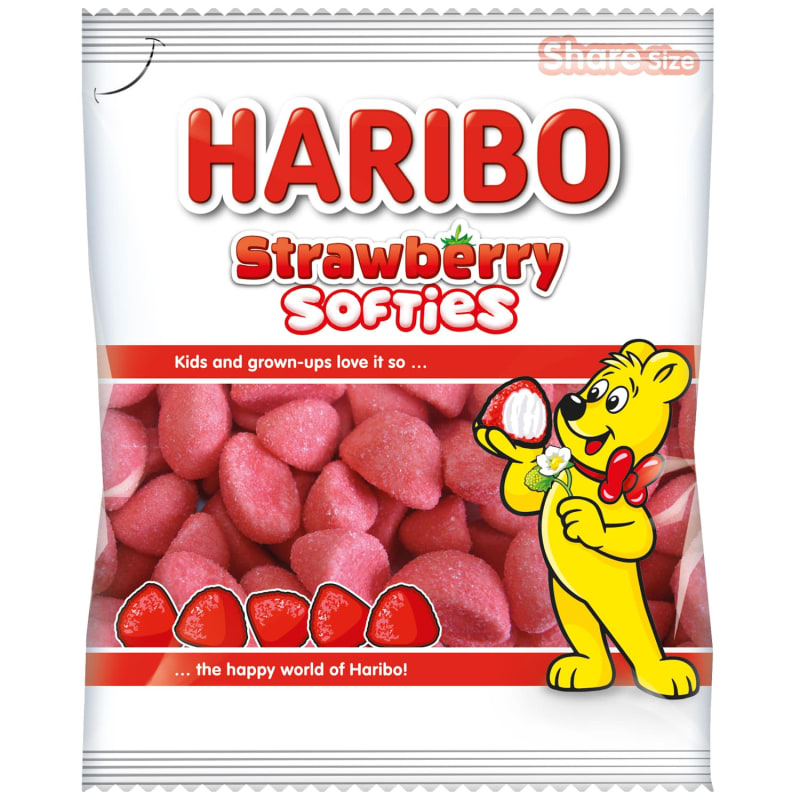 Haribo Strawberry Softies 140g | Confectionery | B&M