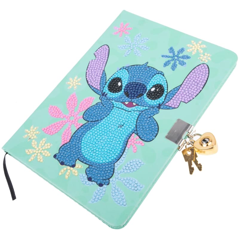 Stitch Crystal Art Secret Diary With Lock | Kids Stationery | B&M