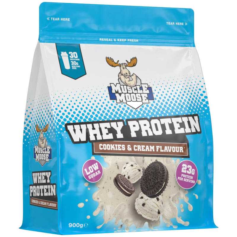 Muscle Moose Whey Protein Cookies & Cream | Protein Powder - B&M