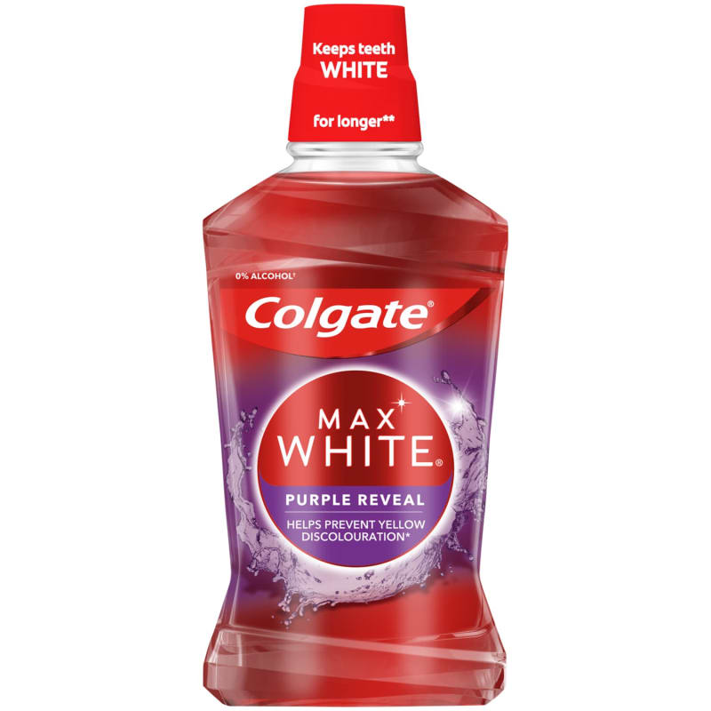 Colgate Max White Mouthwash 500ml | Mouthwash | B&M Stores