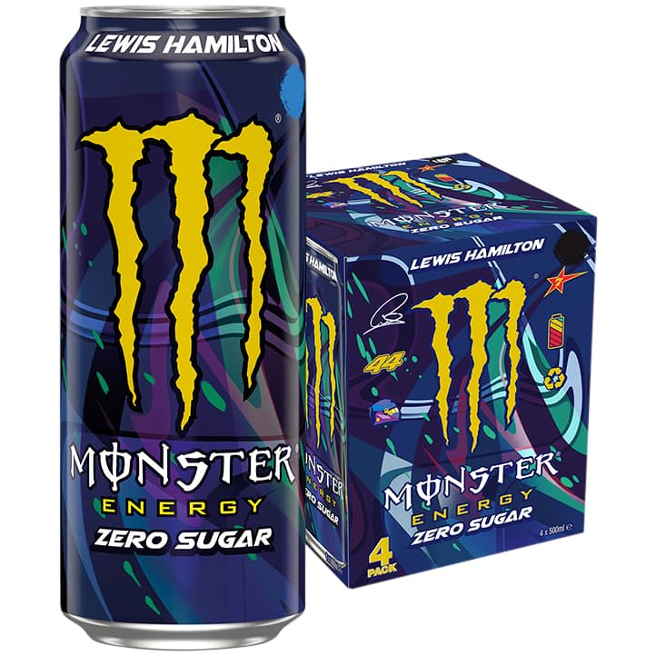 Monster Energy Lewis Hamilton 4 x 500ml | Energy Drinks | B&M