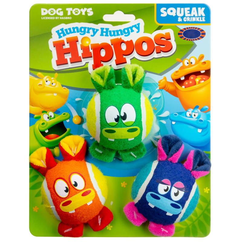 Hungry Hippos Tennis Balls 3pk | Dog Toys | B&M Stores