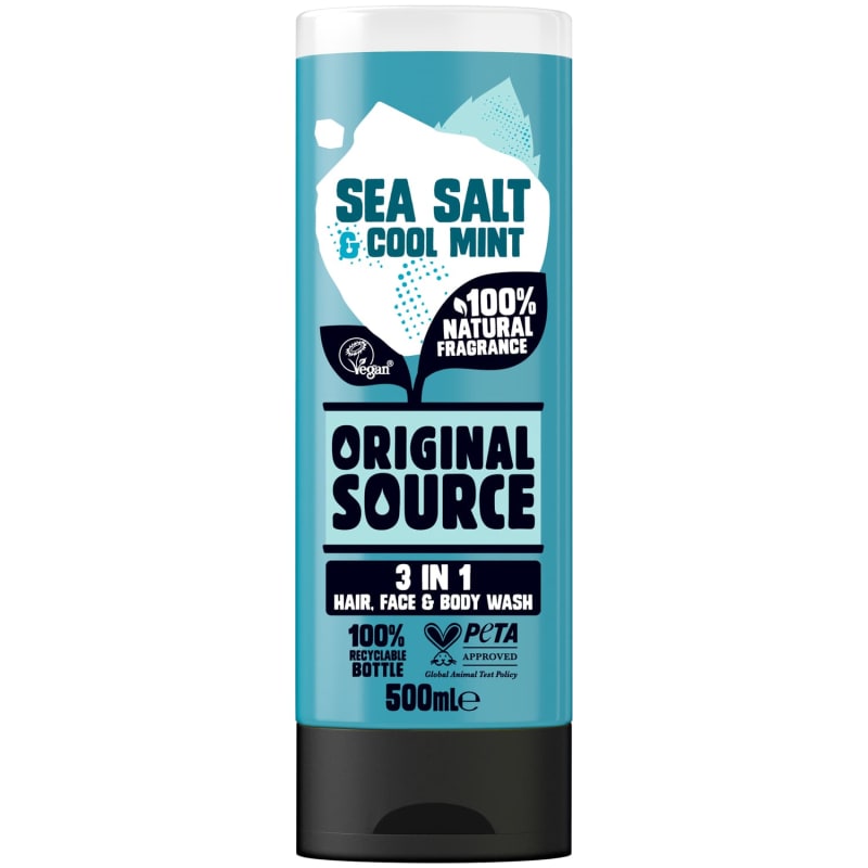 Original Source 3 in 1 Hair, Face & Body Wash 500ml - Sea Salt & Cool ...