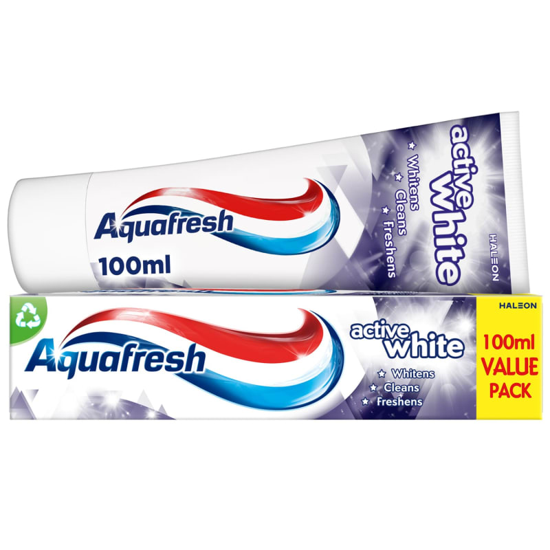 Aquafresh Active White Toothpaste 100ml | Dental Care - B&M