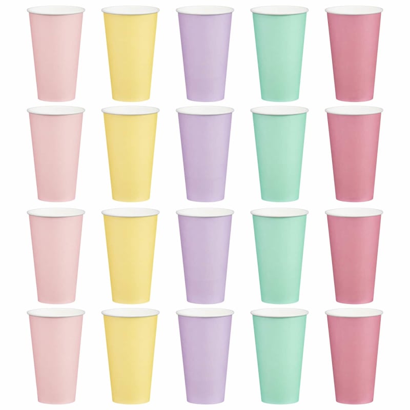 Coloured Paper Cups 20pk - Girls | Party Shop | B&M