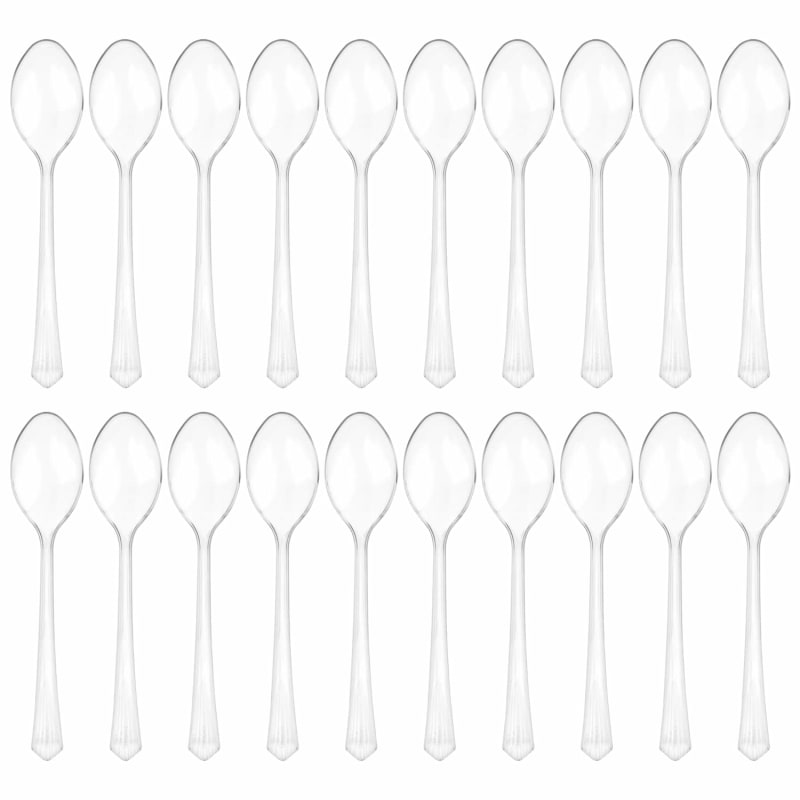Clear Spoons 20pk | Partyware - B&M Stores