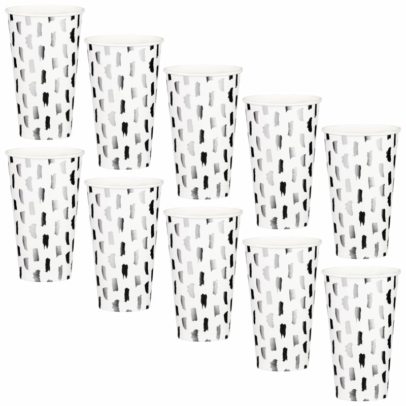 Metallic Party Cups 10pk - Silver | Party Shop | B&M