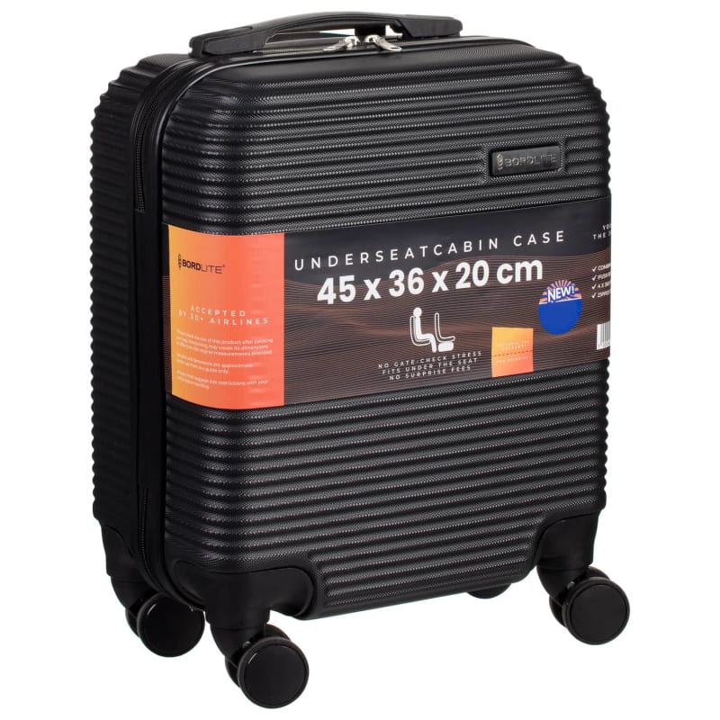 Bordlite Hard Shell Underseat Cabin Case 45cm - Black | Luggage | B&M