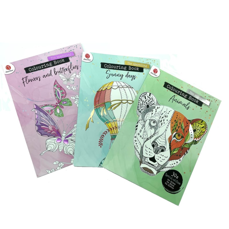 A4 Sparkling Colouring Book - Assorted | Ats & Crafts | B&M