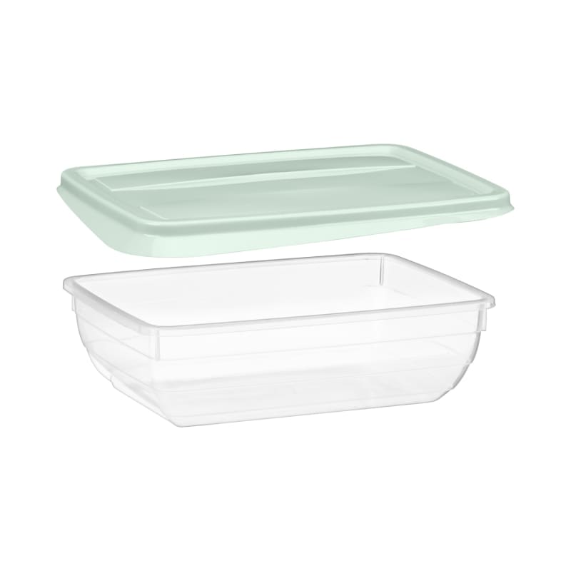 Large Food Tubs with Airtight Lids 4pk - Sage | Kitchen Storage | B&M