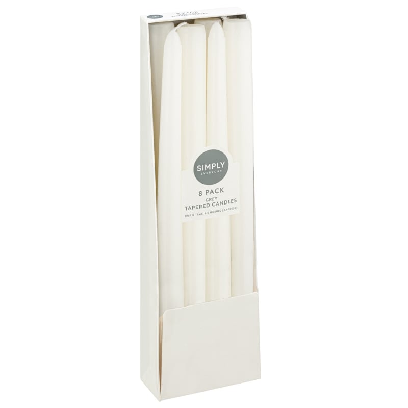 Simply Everyday Tapered Candles 8pk | Candles | B&M