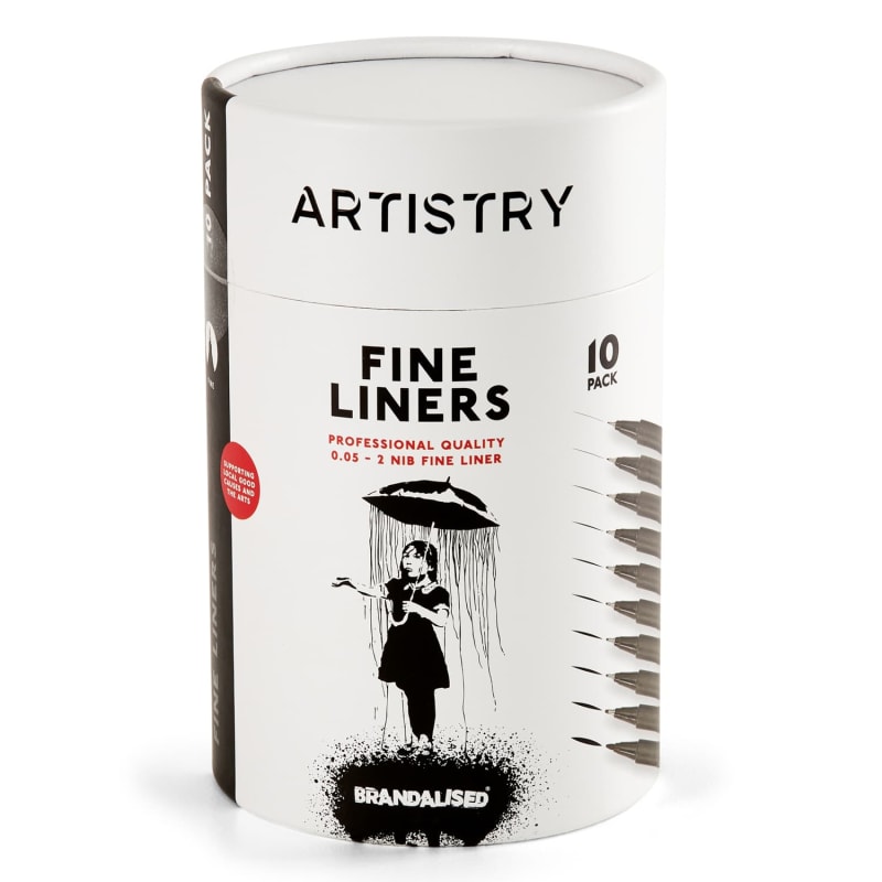 Artistry Banksy Fine Liner Pens 10pk | Arts & Crafts | B&M