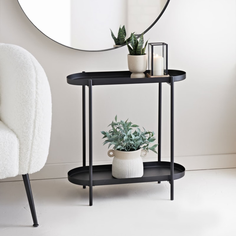 Home Collection 2 Tier Oval Table Side Tables B M