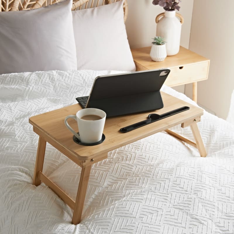 Urbanist Bamboo Laptop Table | Office Furniture | B&M