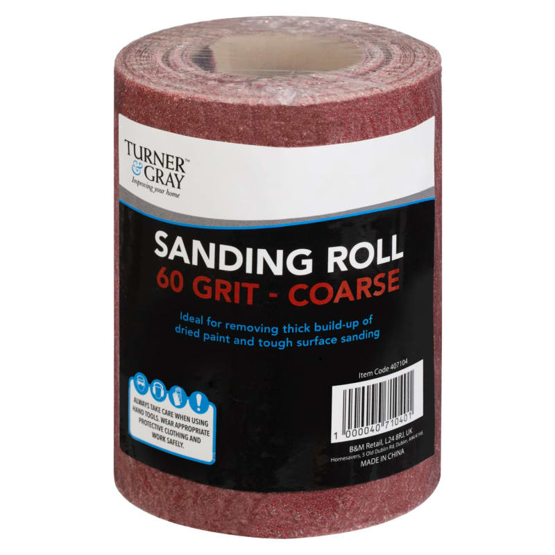 Turner & Gray Sanding Roll - 60 Grit Coarse | Decorating Tools | B&M